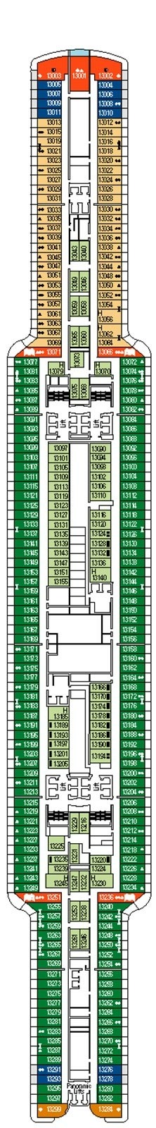 MSC Seashore Deckplan & Kabinen-Plan