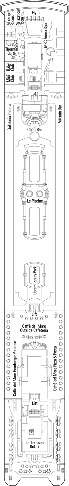 MSC Sinfonia Deck plan & cabin plan