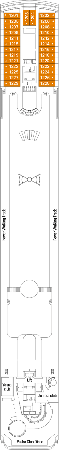 MSC Sinfonia Deck plan & cabin plan