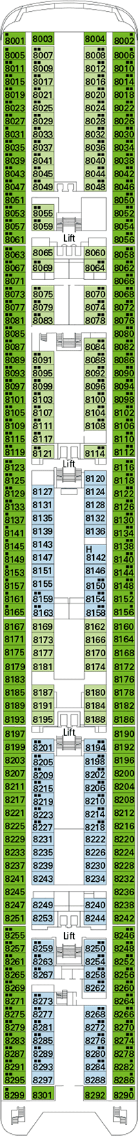 MSC Sinfonia Deck plan & cabin plan
