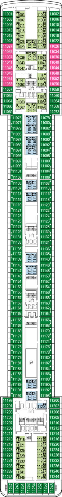 MSC Musica Deckplan & Kabinen-Plan ab 11.04.2016 bis 24.03.2018