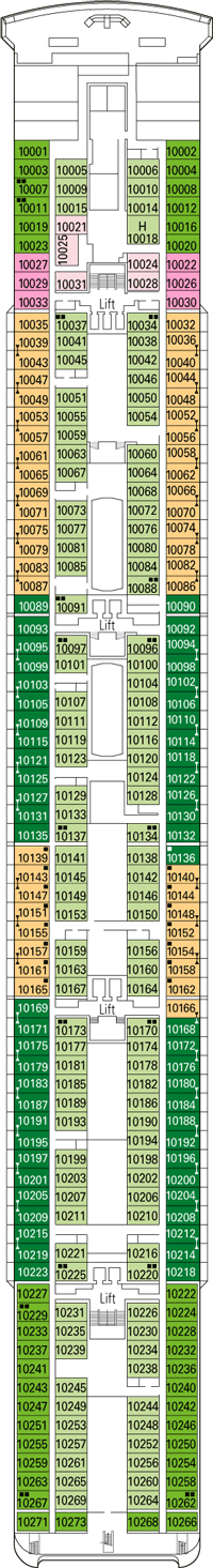 MSC Opera Deck plan & cabin plan