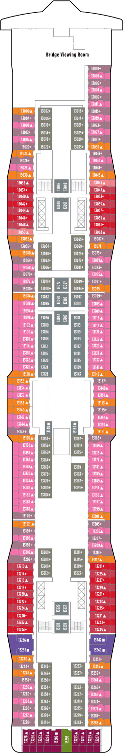 Norwegian Epic Deck plan & cabin plan from 07/05/2011 until 18/01/2015