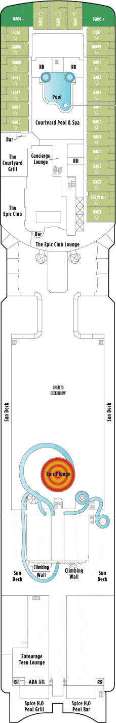 Norwegian Epic Deck plan & cabin plan from 07/05/2011 until 18/01/2015
