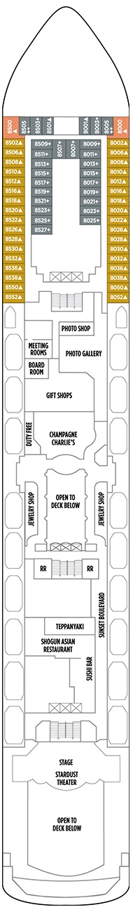 Norwegian Spirit Deck plan & cabin plan