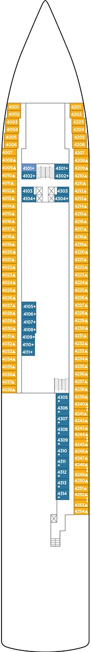 Norwegian Sun Deck plan & cabin plan