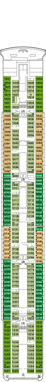 MSC Opera Deck plan & cabin plan