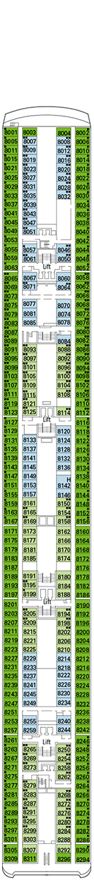 MSC Opera Deck plan & cabin plan