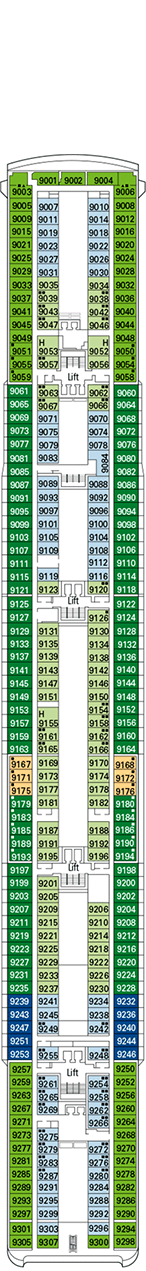 MSC Opera Deck plan & cabin plan