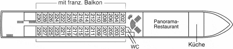 MS Ariana Deckplan & Kabinen-Plan