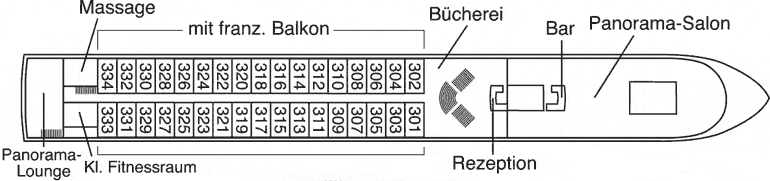 MS Ariana Deckplan & Kabinen-Plan