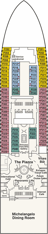 Deck plan M/S Ruby Princess from 10/05/2019