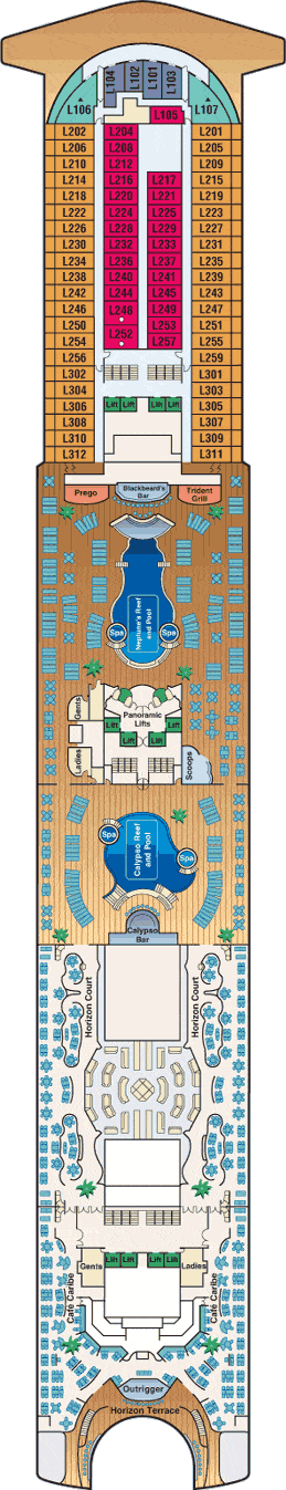 Emerald Princess Deck plan & cabin plan
