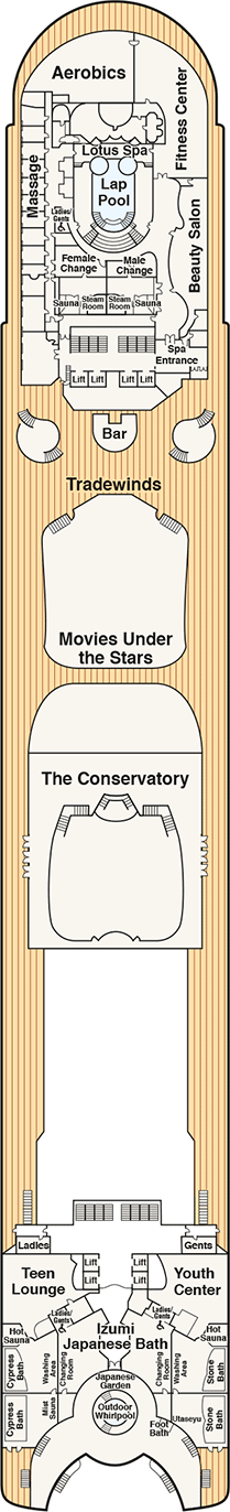 Diamond Princess Deck plan & cabin plan