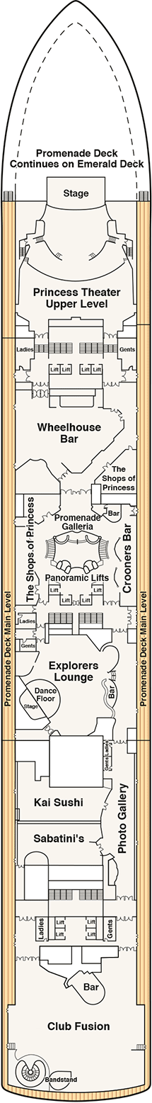 Diamond Princess Deck plan & cabin plan