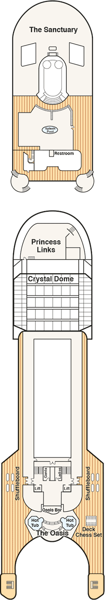 Grand Princess Deck plan & cabin plan