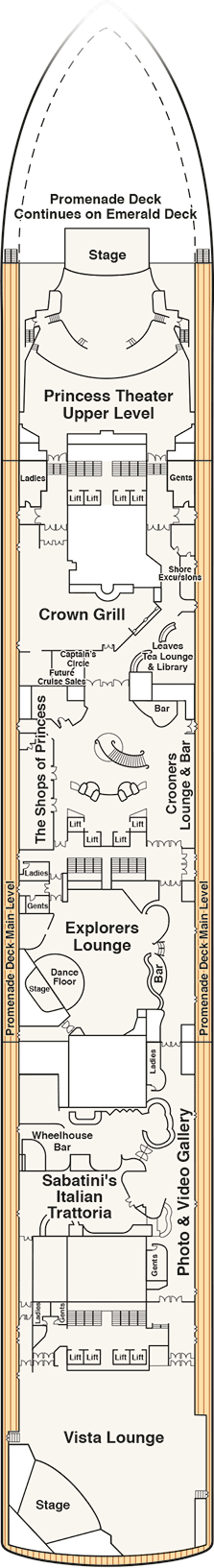 Grand Princess Deck plan & cabin plan