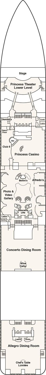 Regal Princess Deck plan & cabin plan