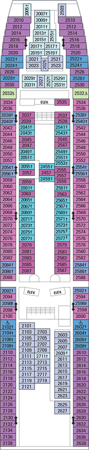 Rhapsody of the Seas Deck plan & cabin plan