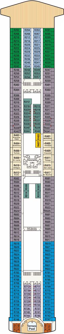 Decksplan M/S Ruby Princess ab 10.05.2019