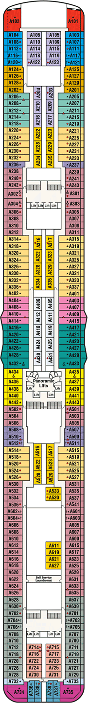 Royal Princess Deck plan & cabin plan