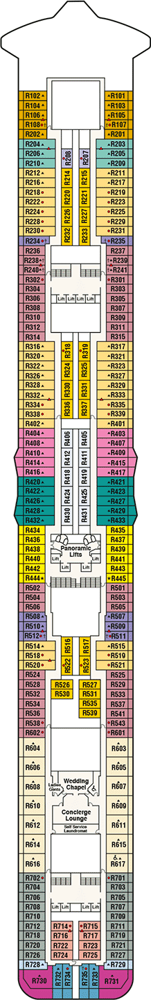 Royal Princess Deck plan & cabin plan
