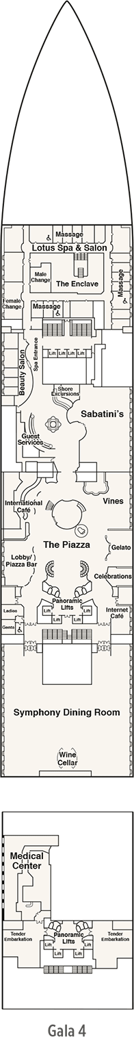 Royal Princess Deck plan & cabin plan