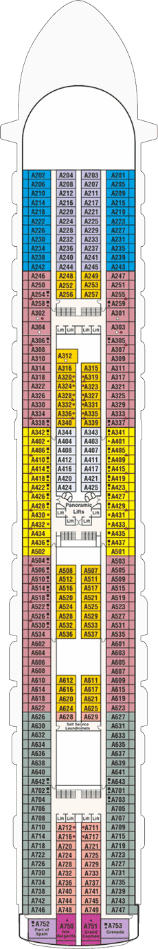 Deck plan M/S Crown Princess from 05/02/2018