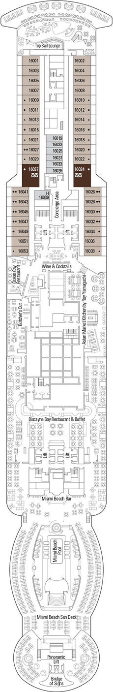 MSC Seaside Deckplan & Kabinen-Plan