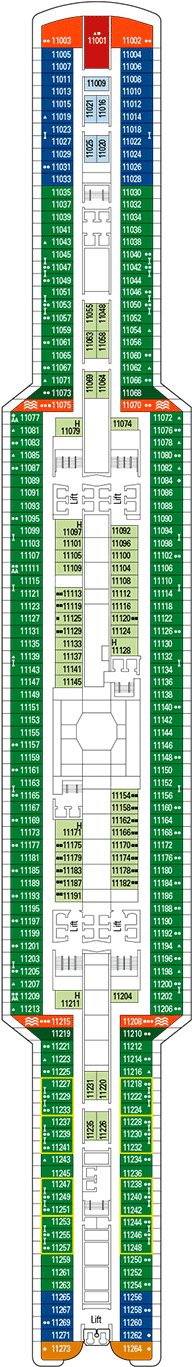 MSC Seaview Deck plan & cabin plan