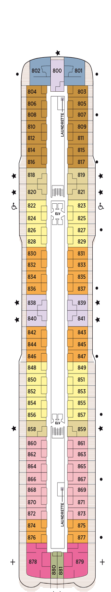 Seven Seas Splendor Deck plan & cabin plan