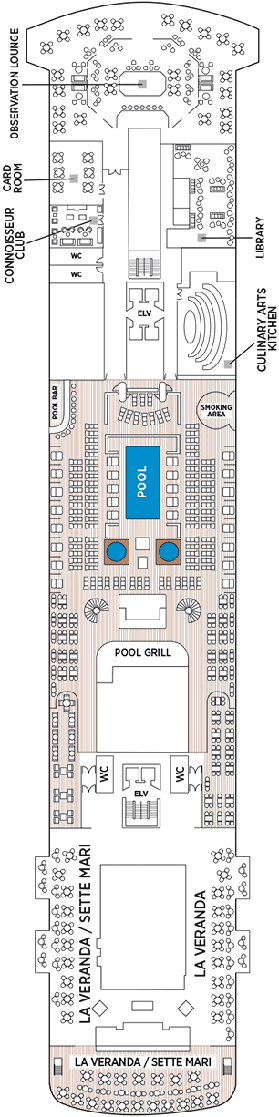 Seven Seas Splendor Deck plan & cabin plan