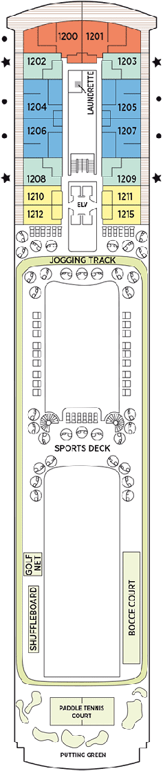 Seven Seas Splendor Deck plan & cabin plan