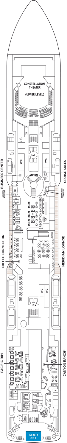 Seven Seas Splendor Deck plan & cabin plan