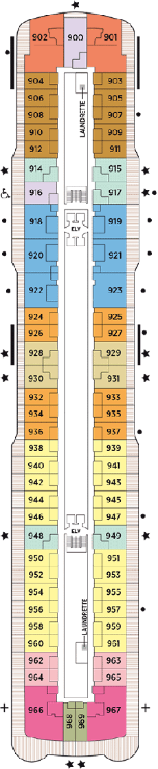 Seven Seas Splendor Deck plan & cabin plan