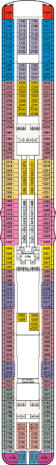 Sky Princess Deck plan & cabin plan