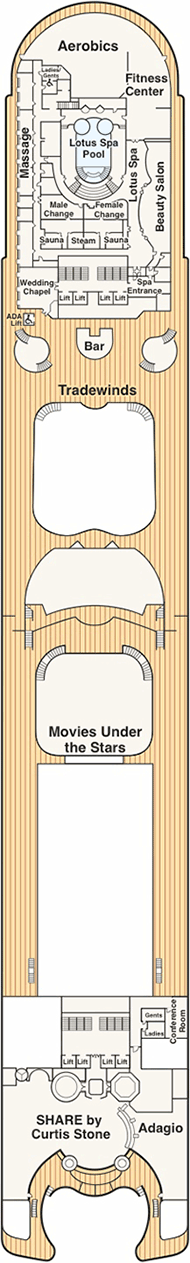 Deck plan M/S Ruby Princess from 10/05/2019