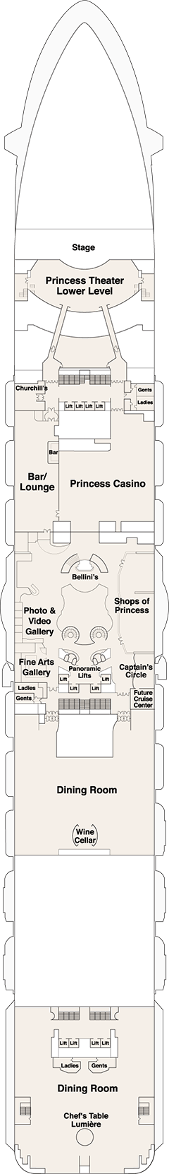 Deck plan M/S Sky Princess unlimited validity